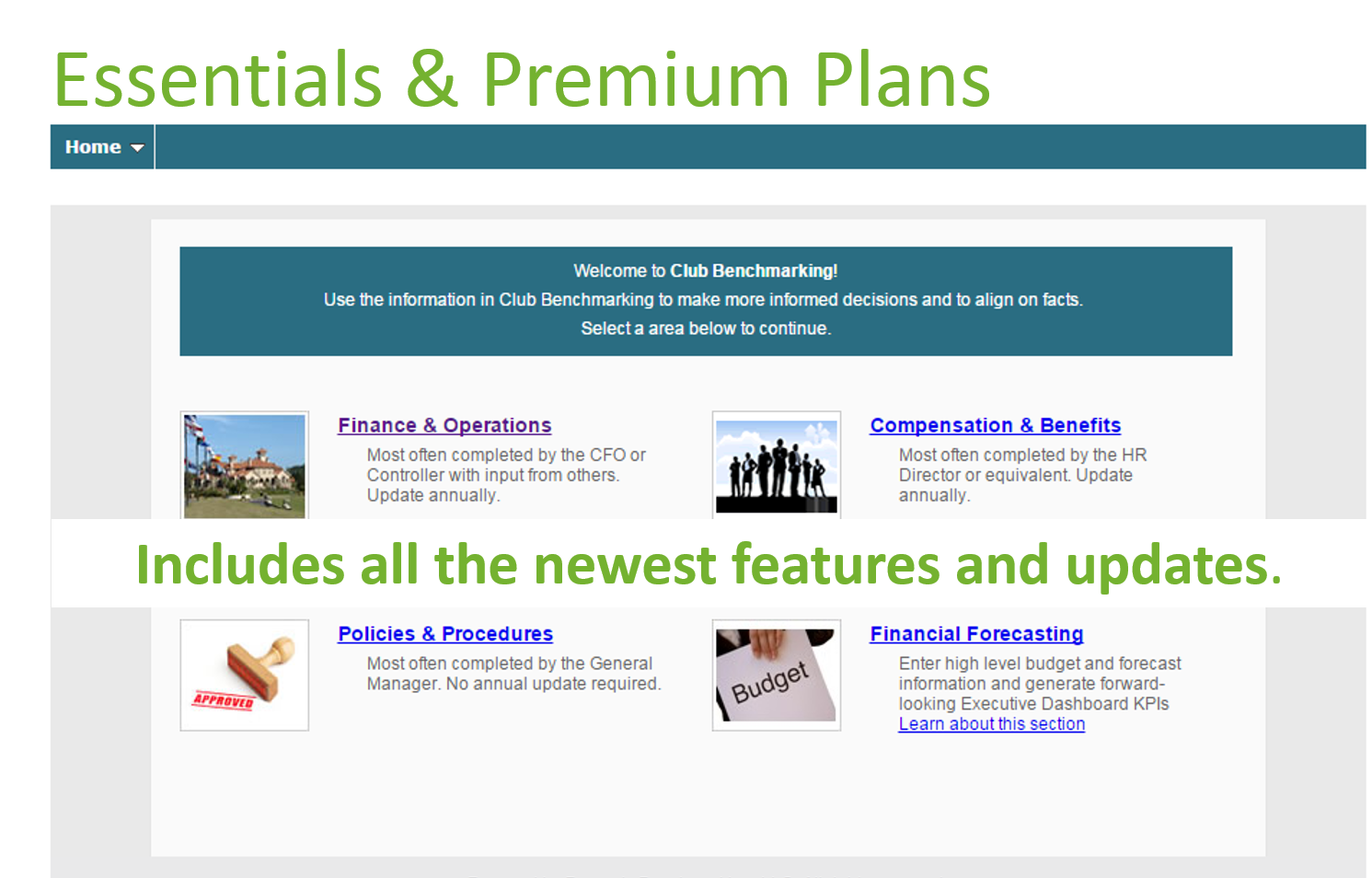 Navigating the Club Benchmarking Platform